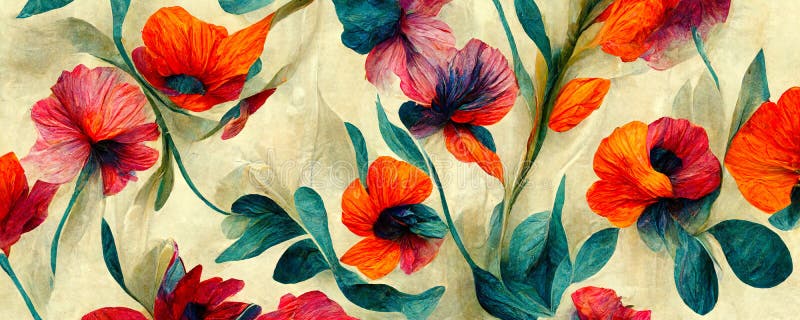 Abstract Flower Illustration, Creative Flower Background Stock Image ...