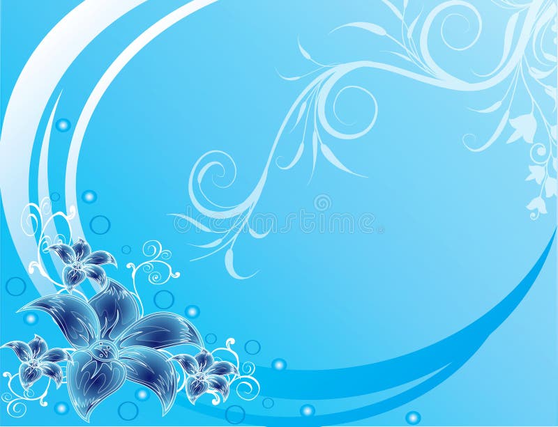 Abstract Flower Illustration Flower Spring Blue Stock Vector ...