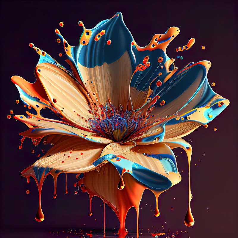 Beautiful Abstract Flower - Ai Generated Stock Illustration ...