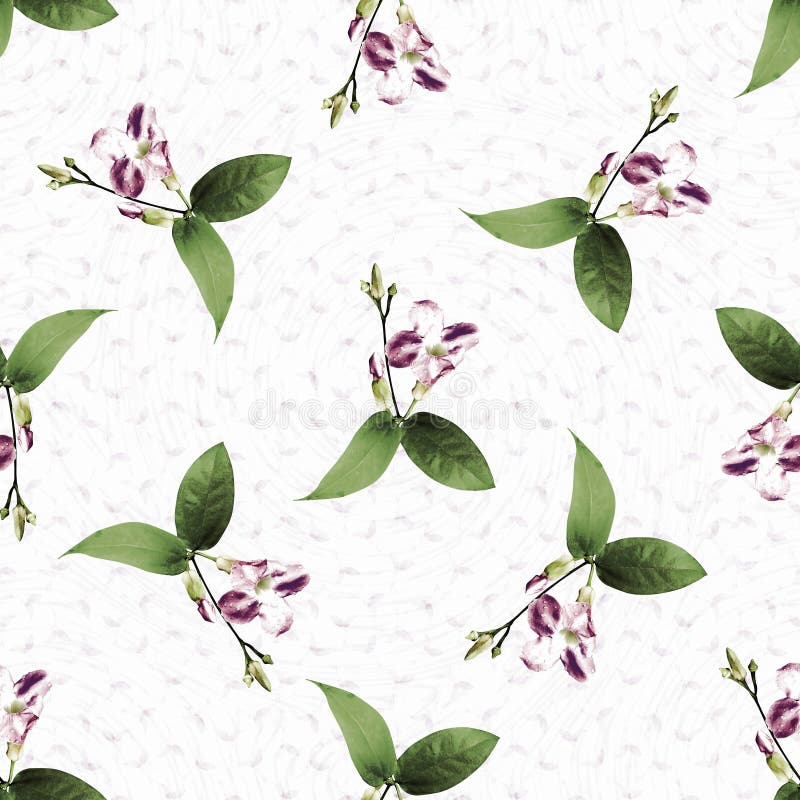 Abstract Flower and Leaves Seamless Abstract Pattern Design Stock ...