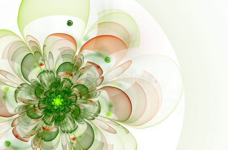 Abstract Flower on a Light Background Stock Illustration - Illustration ...