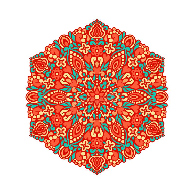 Abstract Flower Mandala. Decorative Element for Stock Vector ...