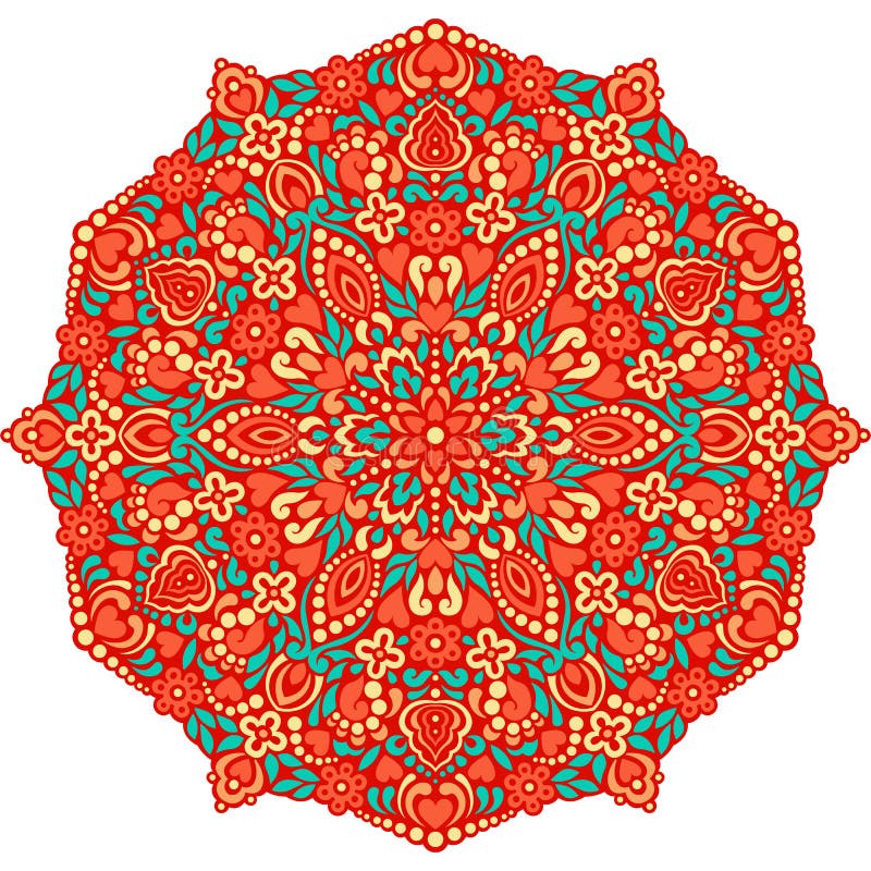 Abstract Flower Mandala. Decorative Element for Stock Vector ...