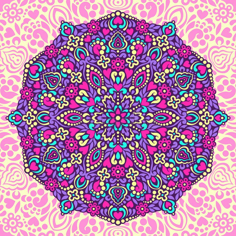 Abstract Flower Mandala. Decorative Element for Stock Vector ...