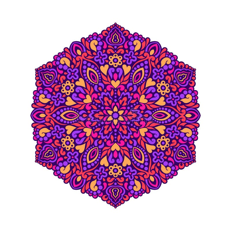 Abstract Flower Mandala. Decorative Element for Stock Vector ...