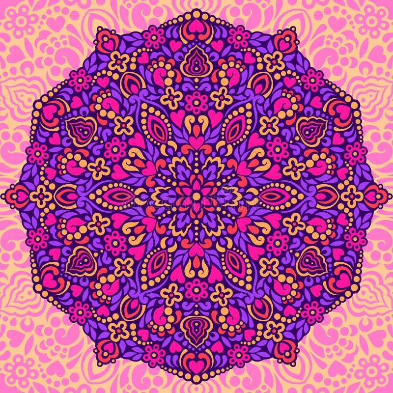 Abstract Flower Mandala. Decorative Element for Stock Vector ...