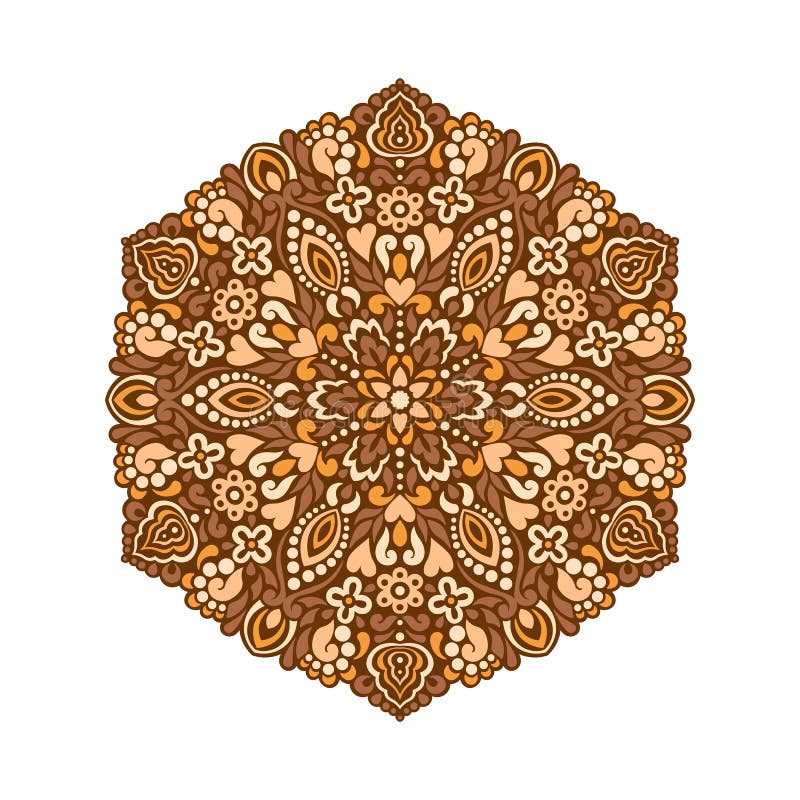 Abstract Flower Mandala. Decorative Element for Stock Vector ...