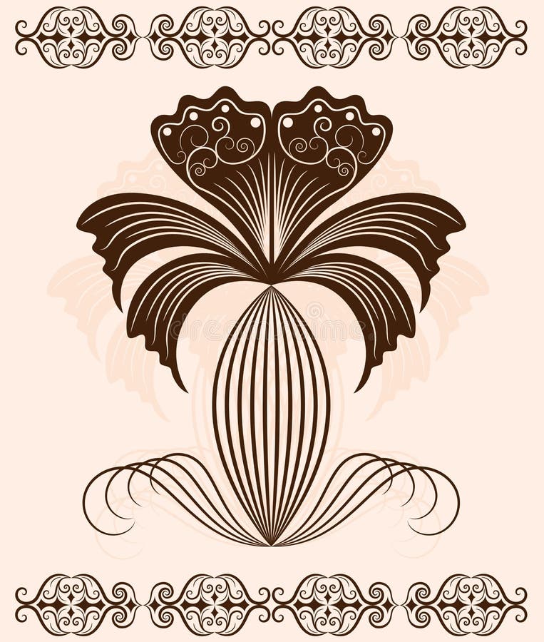 Abstract flower ornament. stock vector. Illustration of decor - 26055155