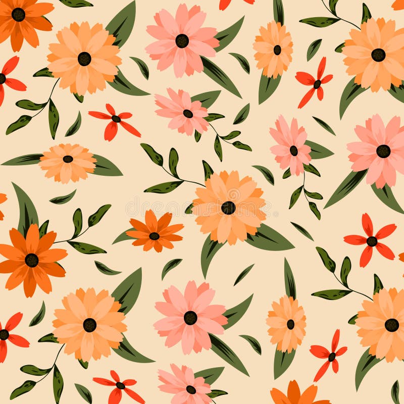 Abstract Flower Pattern Background. Vector Illustration Stock Vector ...