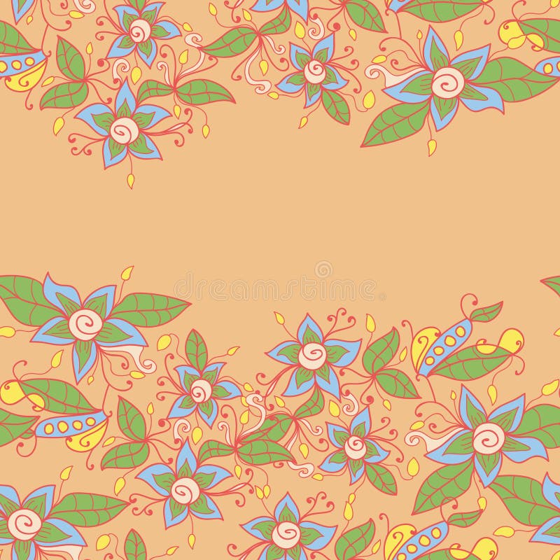 Abstract Flower Pattern. Vector Seamless Texture Stock Vector ...