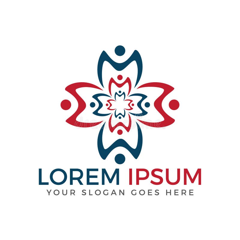 Abstract Flower People Logo. Stock Vector - Illustration of identity ...