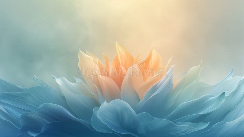 Abstract Flower Petals in Soft Light Stock Illustration - Illustration ...