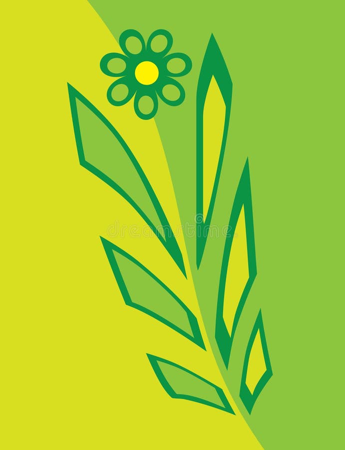 Abstract Flower in Shades of Green Stock Vector - Illustration of ...