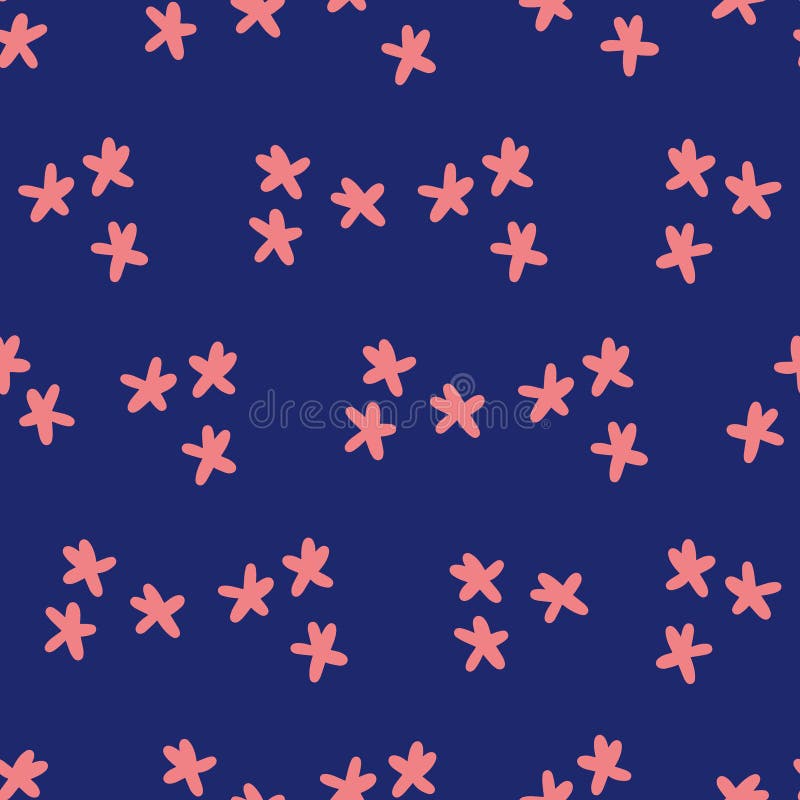 Abstract Flower Stars on Deep Maroon Background Stock Illustration ...