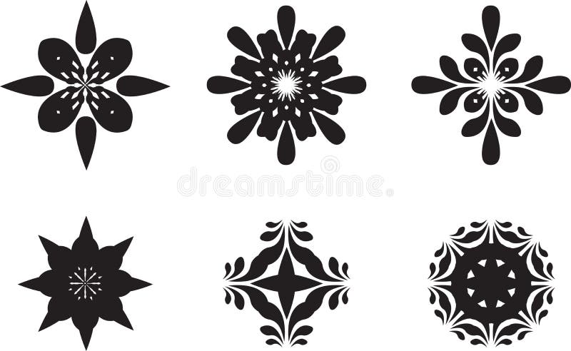 Abstract flower symbols stock vector. Illustration of swirl - 36129540