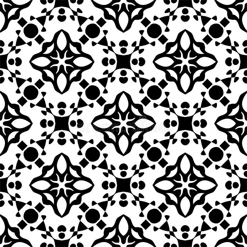 Abstract Flower Vector Design with White and Black Background Stock ...