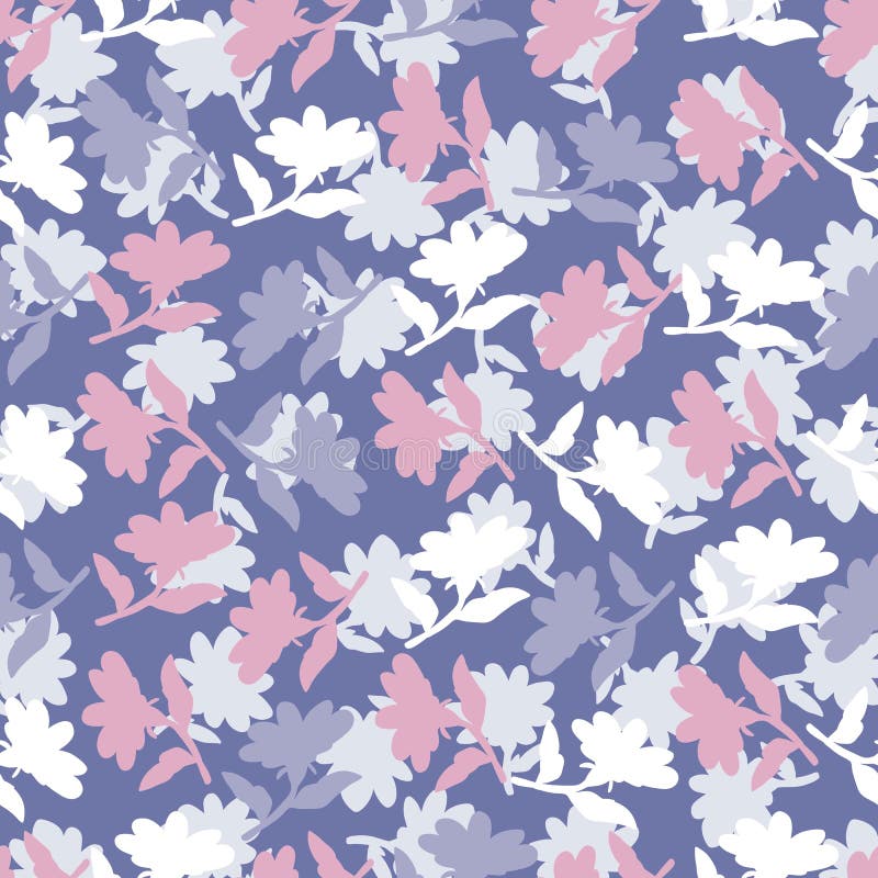 Abstract Colorful Splash Romantic Spring Flower Vector Silhouette Art ...