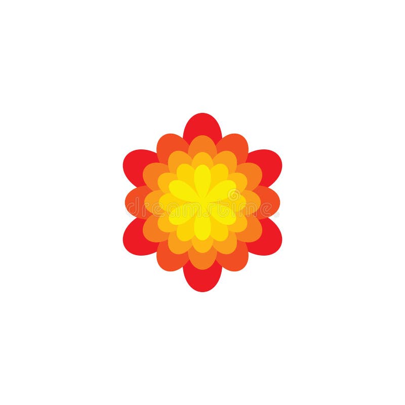 Abstract Flower Vector Symbol Icon Design Element Stock Vector ...