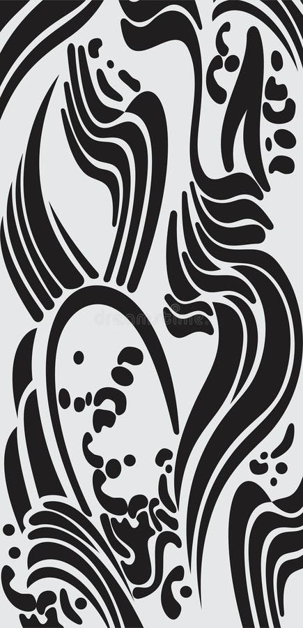 Abstract Flower and Vines Vector Illustration CDR X6 Stock Vector ...