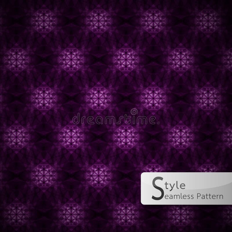Abstract Flower Violet Lattice Sparkling Diamond Vintage Stock Vector ...