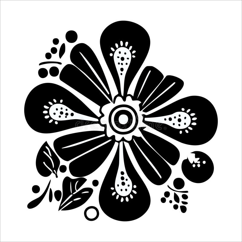 Abstract Flower on a White Background, Vector Illustration Stock Vector ...