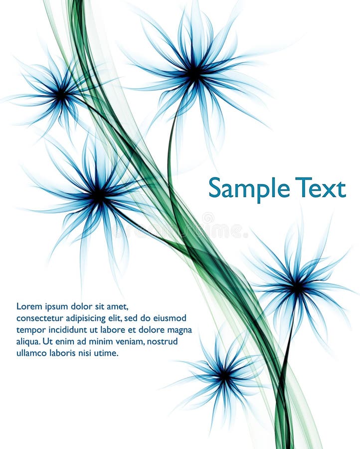 Abstract flowers stock illustration. Illustration of card - 15808799