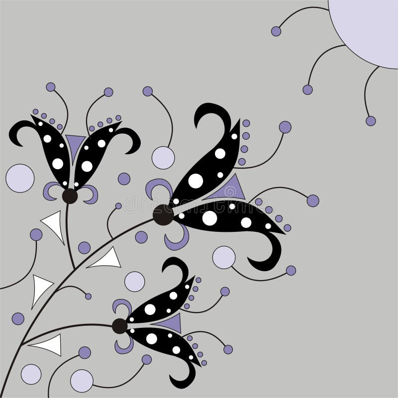 Abstract flowers stock vector. Illustration of graphic - 4461157