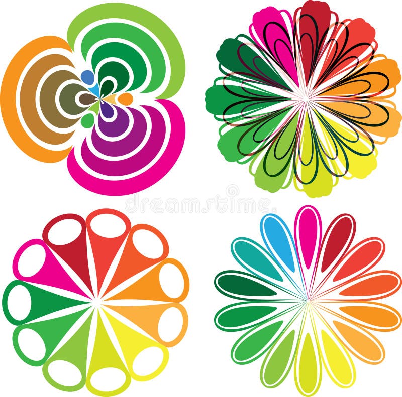 Abstract Flowers Illustration Stock Vector - Illustration of decorative ...