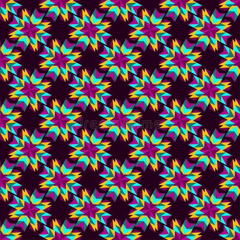 Abstract Flowers of Orange and Violet Colors on a Dark Background Stock ...