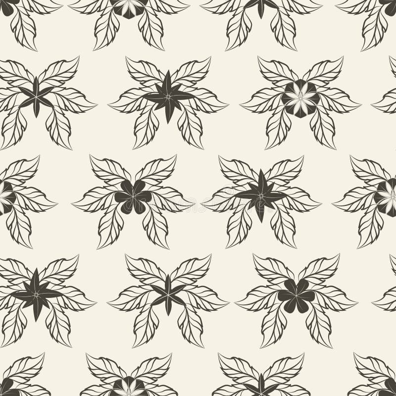 Abstract Flowers Pattern, Illustration Stock Illustration ...