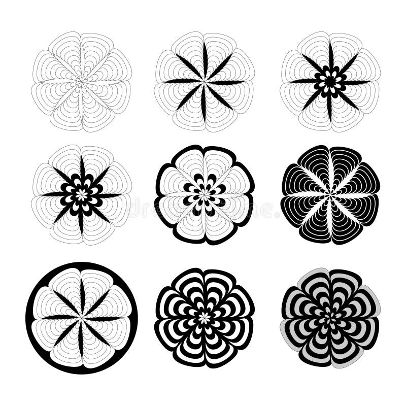 Abstract flowers symbol stock vector. Illustration of botany - 34931816