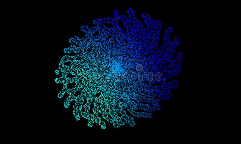 Abstract Flowing Background. Biological Concept with Dotted Particles ...