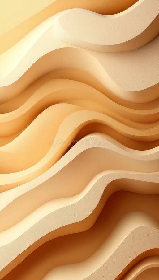 Abstract, Flowing Beige Waves Background Ideal for Modern, Minimalist ...
