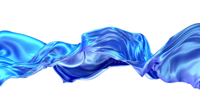 Abstract Flowing Blue Cloth Background 3d Rendering Stock Illustration ...
