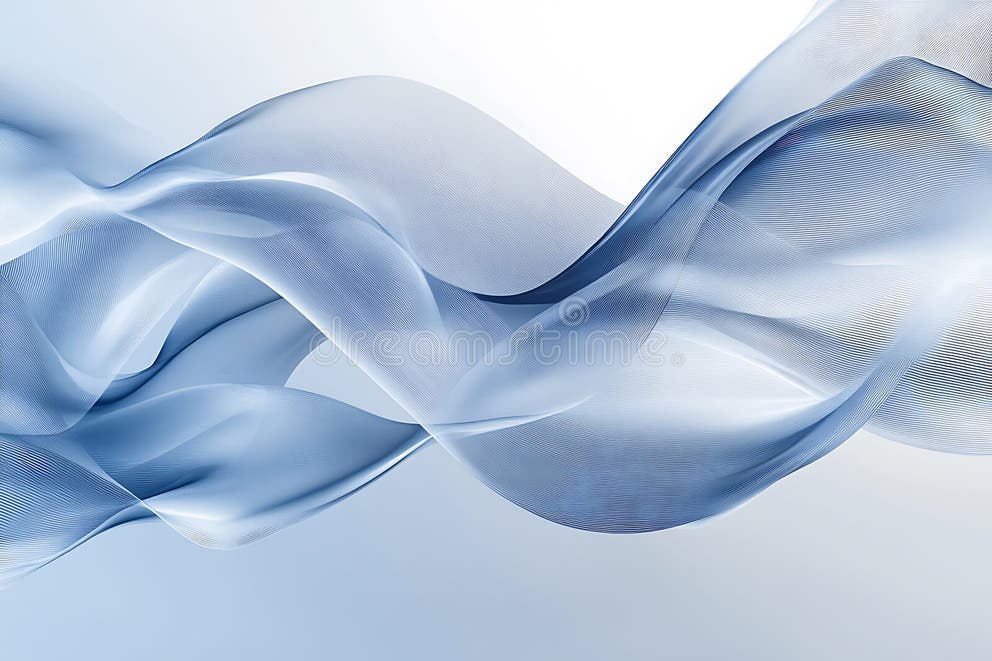 Abstract Flowing Blue Fabric Design with Fluid Wave Patterns and Modern ...