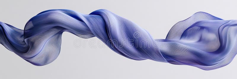 Abstract Flowing Blue Fabric, Elegant Design. Soft Curves, Dynamic ...