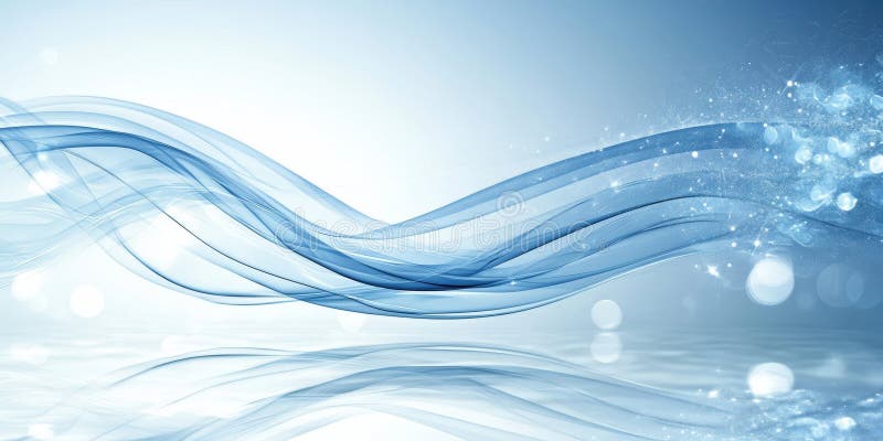 Abstract Flowing Blue Forms with Soft Highlights, Vector Art Background ...