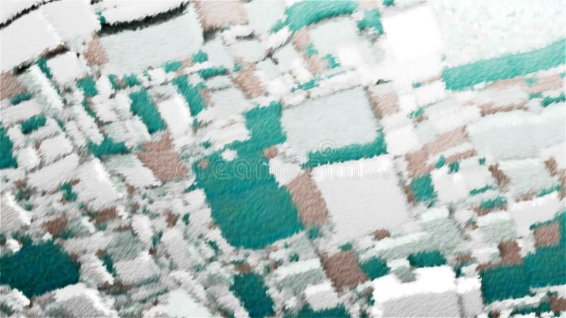 Abstract Flowing Blurred Pixelated Objects. Motion. Big and Small Cubes ...