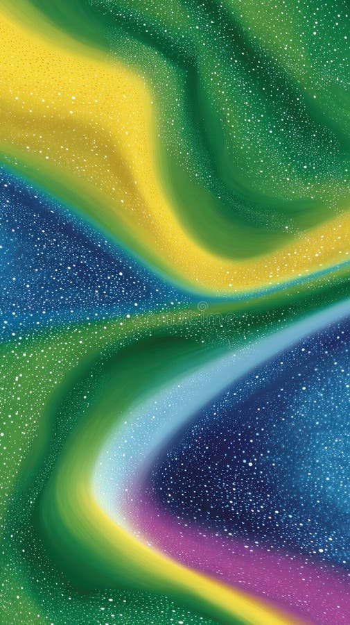 Abstract Flowing Color Gradient Background Scattered White Dots Stock ...