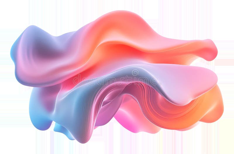 Abstract Flowing Colorful Wave Pattern, Digital Art. Creativity and ...