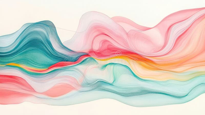 Abstract Flowing Colors Creating a Dynamic and Harmonious Visual ...
