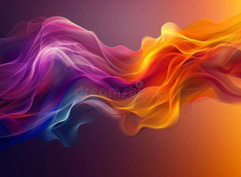 Abstract Flowing Colors Generated Using AI. Stock Illustration ...