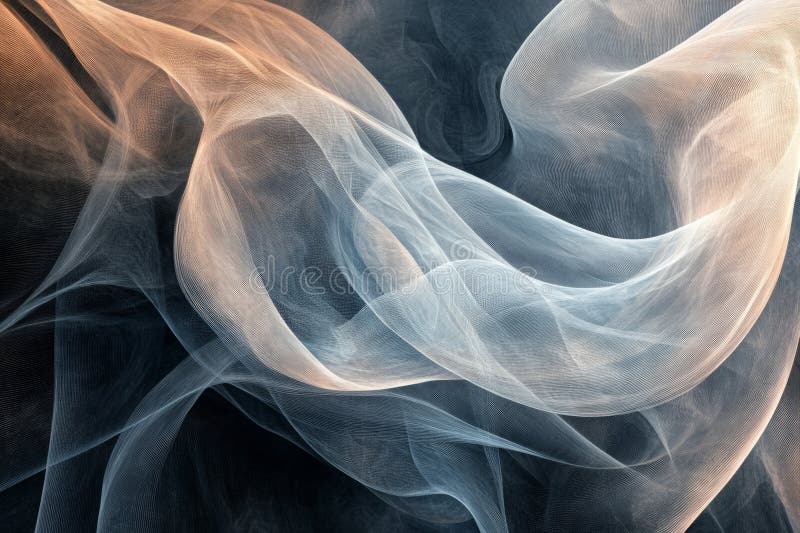 Abstract Flowing Composition with Soft Textures and Gentle Movement ...
