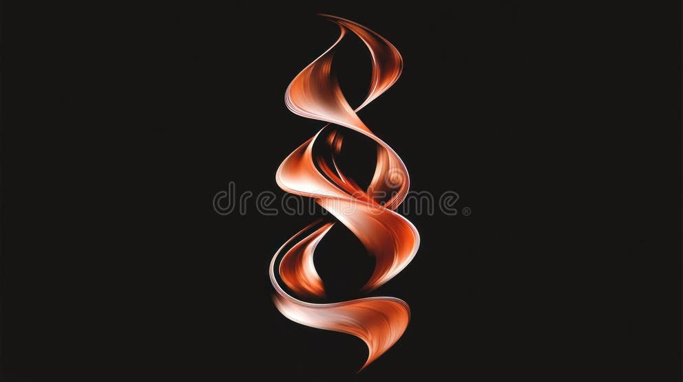 Abstract, Flowing, Copper-toned Shapes Stock Illustration ...