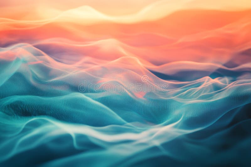 Abstract Flowing Data Streams with Blurred Background in Soft Color ...