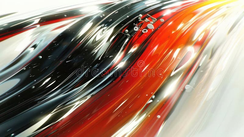 Abstract Flowing Design with Vibrant Colors and Glossy Textures Stock ...