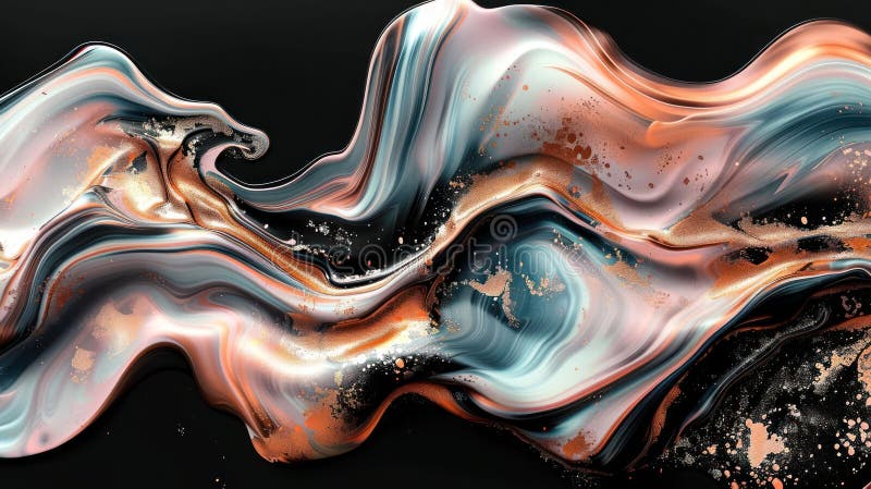 Abstract Flowing Design with Vibrant Colors and Textures Stock ...