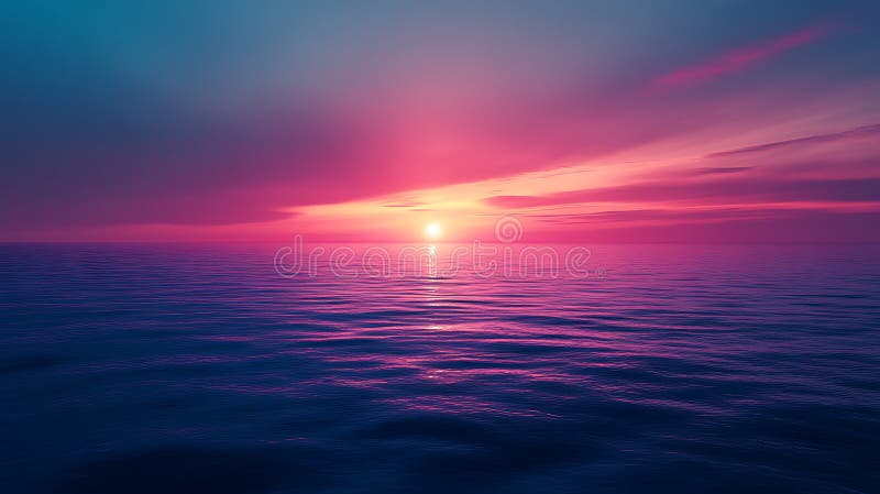 Abstract Flowing Digital Surface with Neon Lights for Technology ...