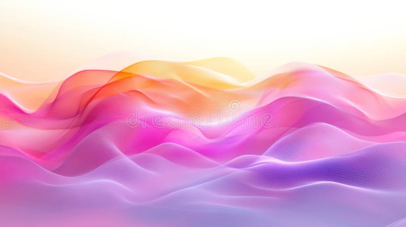 Abstract Flowing Digital Waves, Pastel Fluid Design, Modern Background ...