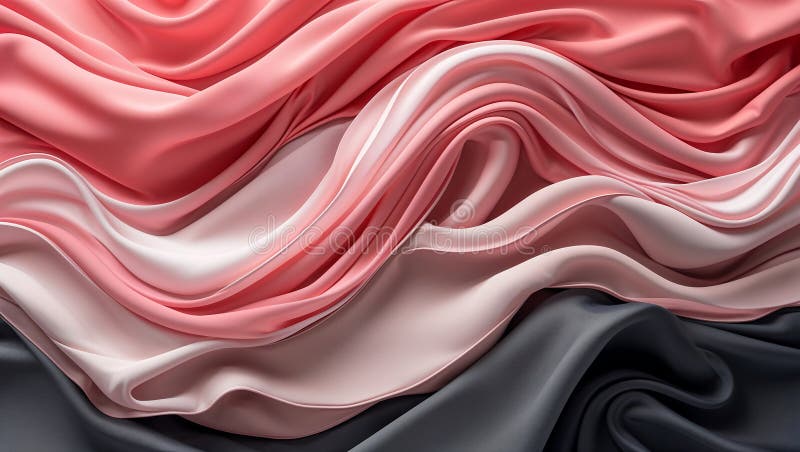Abstract Flowing Fabric Design with Soft Vertical Waves Stock ...
